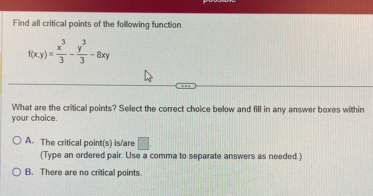 Solved Find all critical points of the following | Chegg.com