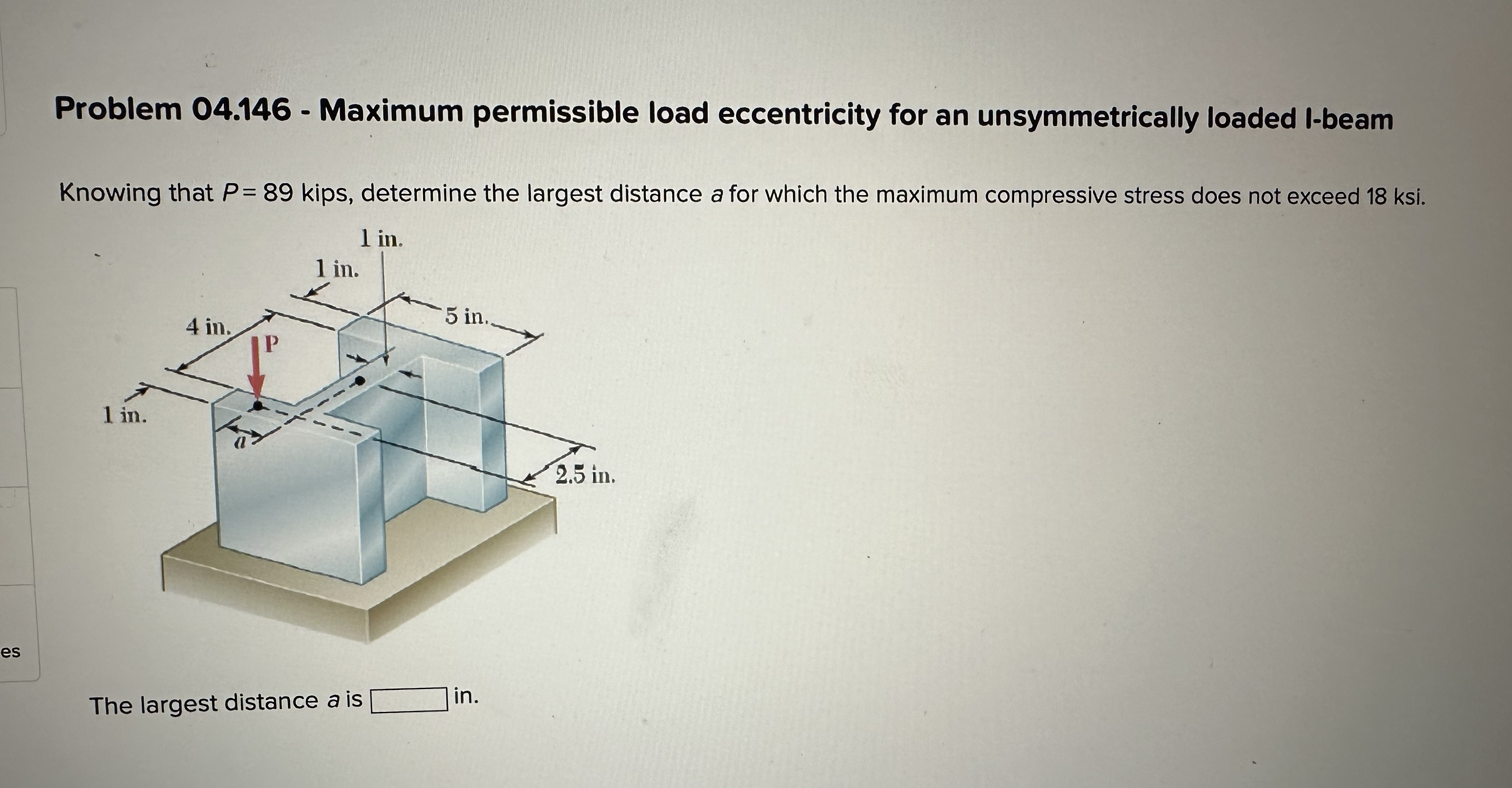 Solved Problem 04.146 - ﻿Maximum permissible load | Chegg.com
