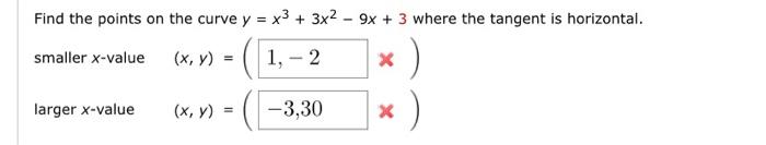 Solved Find The Points On The Curve Y X3 3x2 9x 3