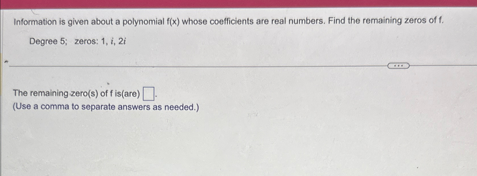 Solved Information is given about a polynomial f(x) ﻿whose | Chegg.com