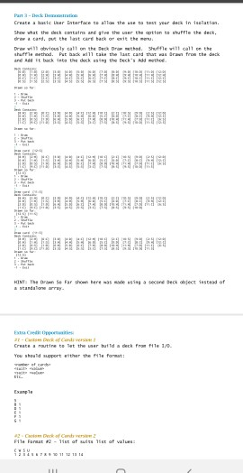 CSE205 - Assignment 2 Cards & Deck - 50pts Topics: • | Chegg.com