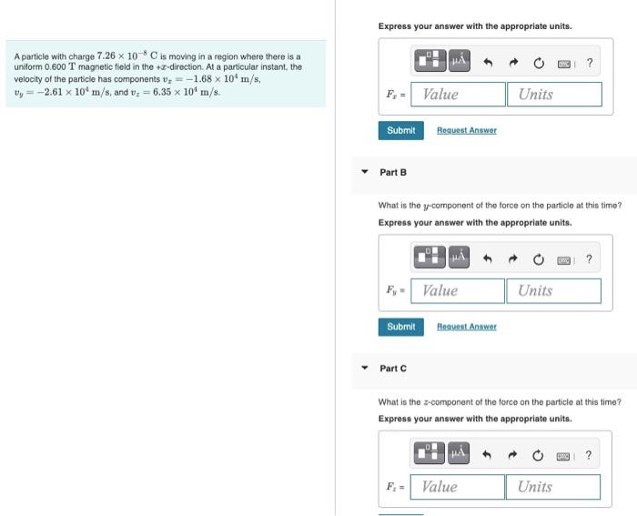 Solved Express your answer with the appropriate units. A | Chegg.com