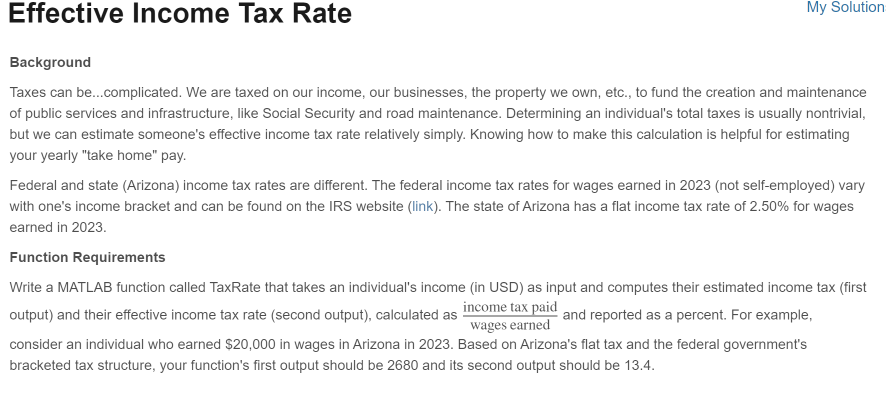 Solved Effective Income Tax RateBackgroundTaxes can | Chegg.com