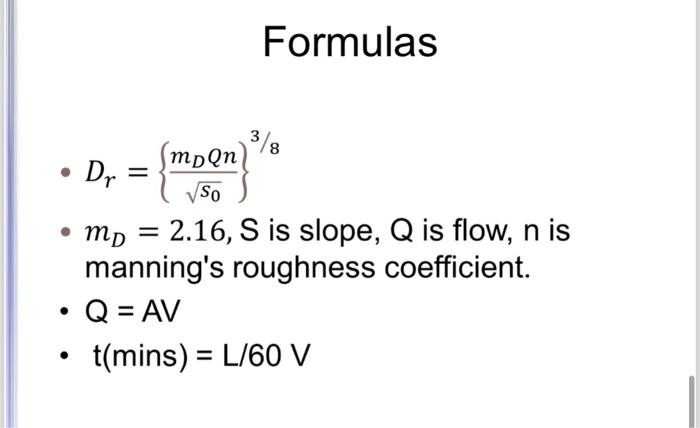 Solved Determine the pipe sizes for the storm sewer system | Chegg.com