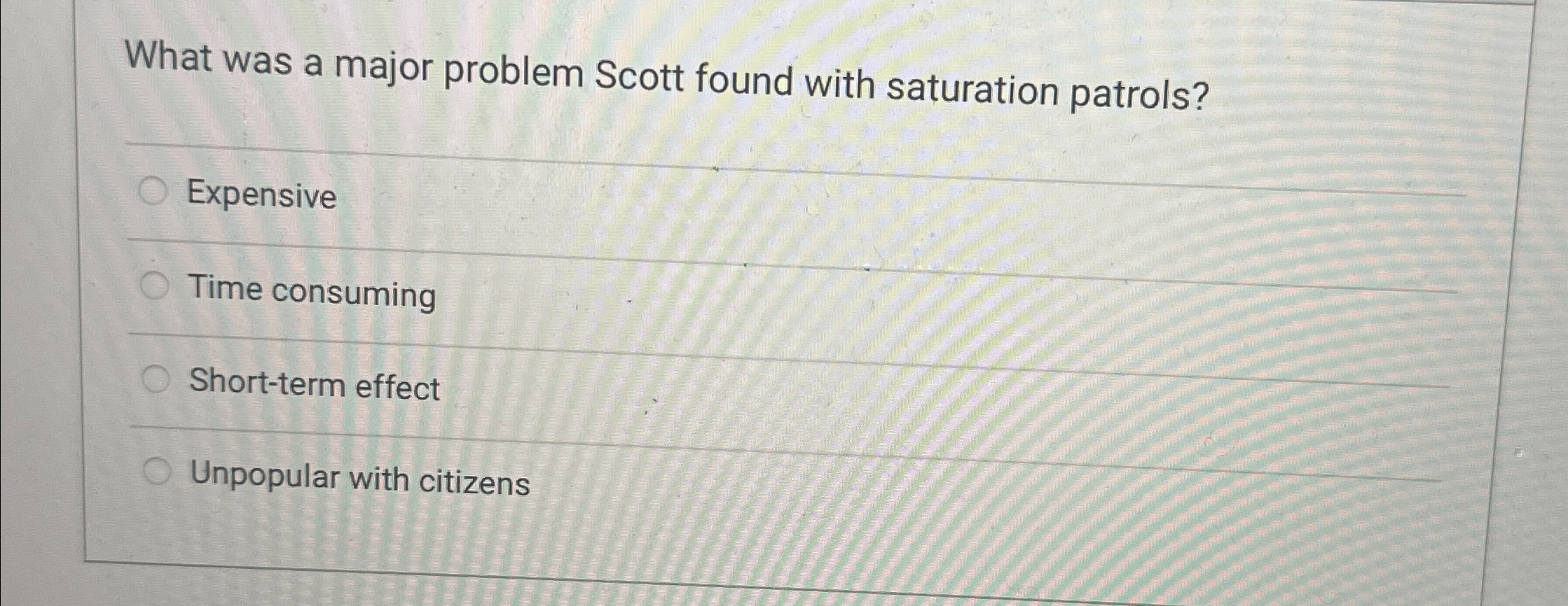 Solved What was a major problem Scott found with saturation | Chegg.com