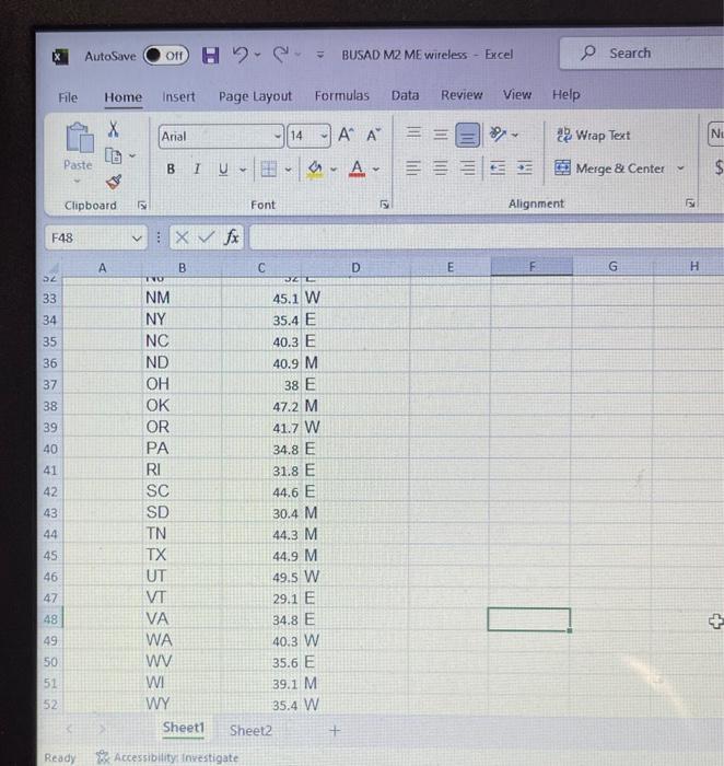 Solved (x) AutoSave ( OIf Search File Home Insert Page | Chegg.com