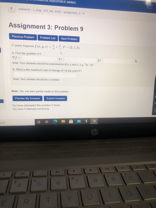 Solved CIATION OF AMERICA webwork Iz ongr_233_fall_2020 / | Chegg.com