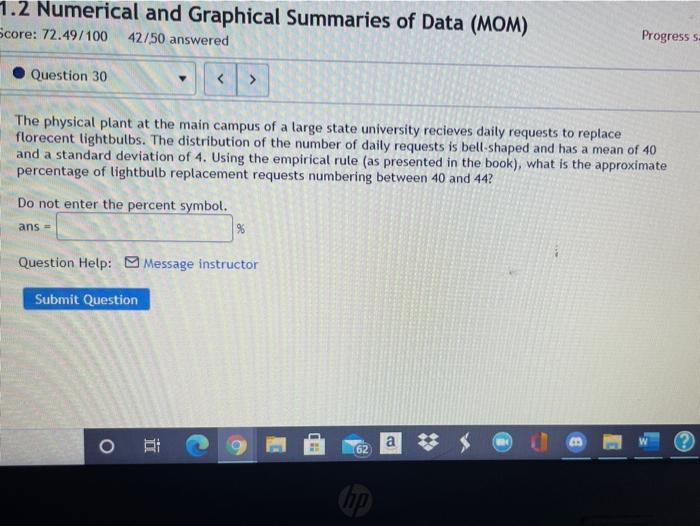 Solved 1.2 Numerical and Graphical Summaries of Data (MOM) | Chegg.com