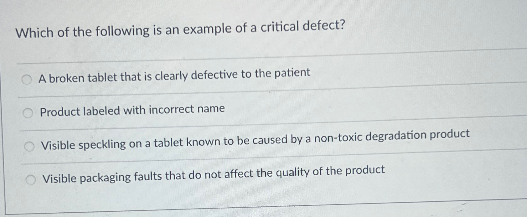 Solved Which of the following is an example of a critical | Chegg.com