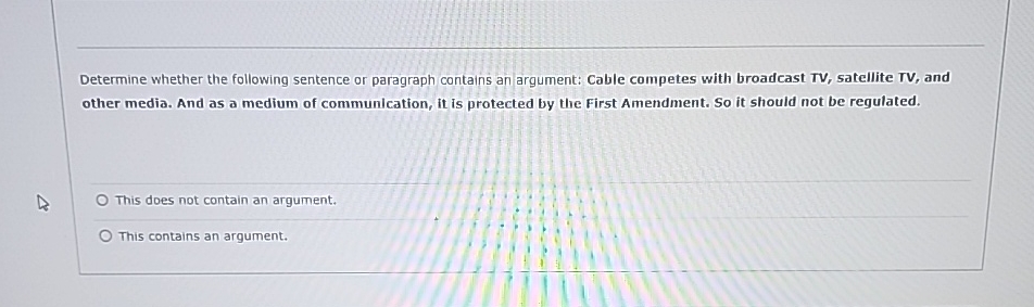 Solved Determine whether the following sentence or paragraph | Chegg.com
