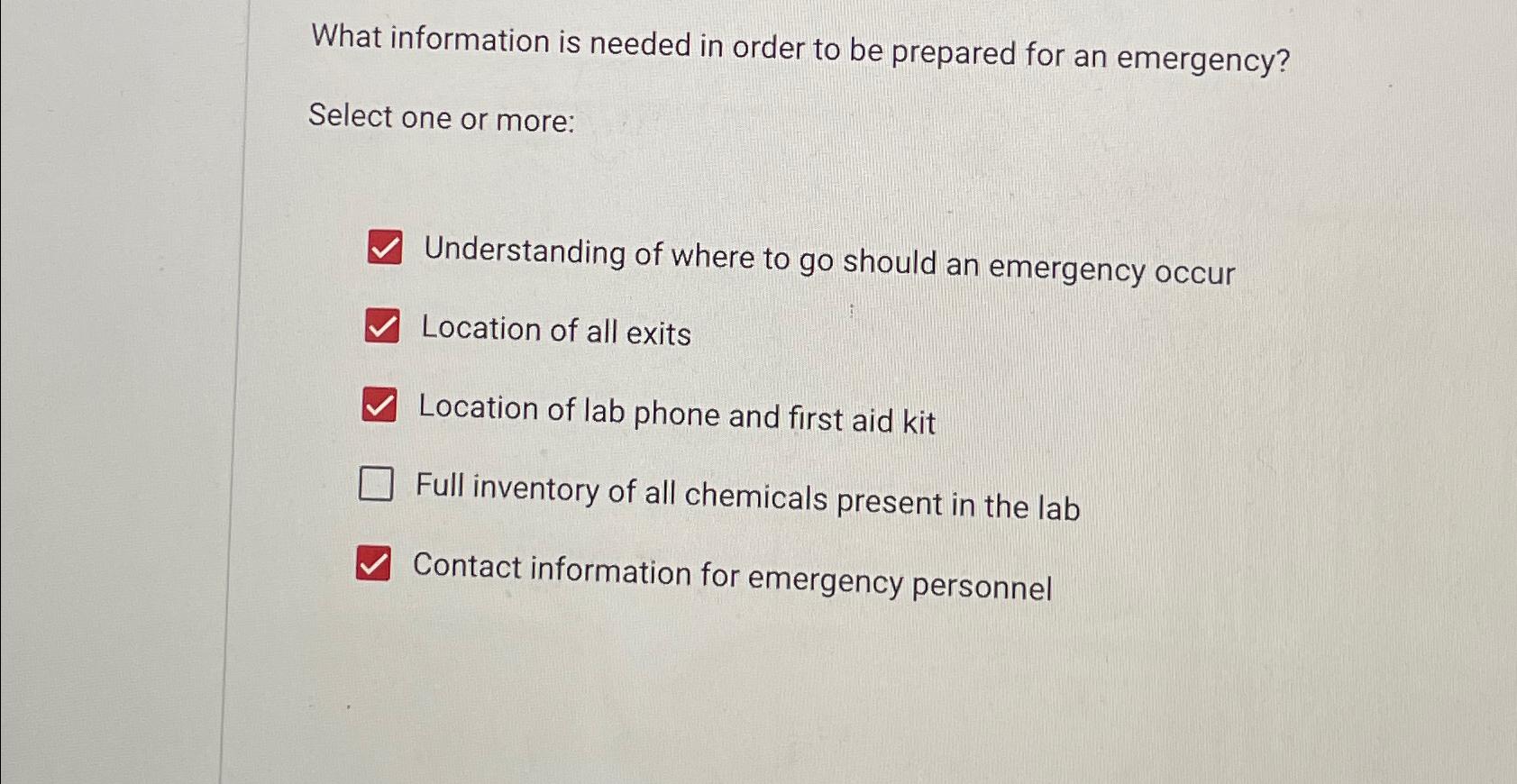 Solved What information is needed in order to be prepared | Chegg.com