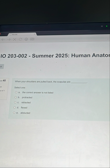 [Solved]: IO 203-002 - Summer 2025: Human Anator on 40 When