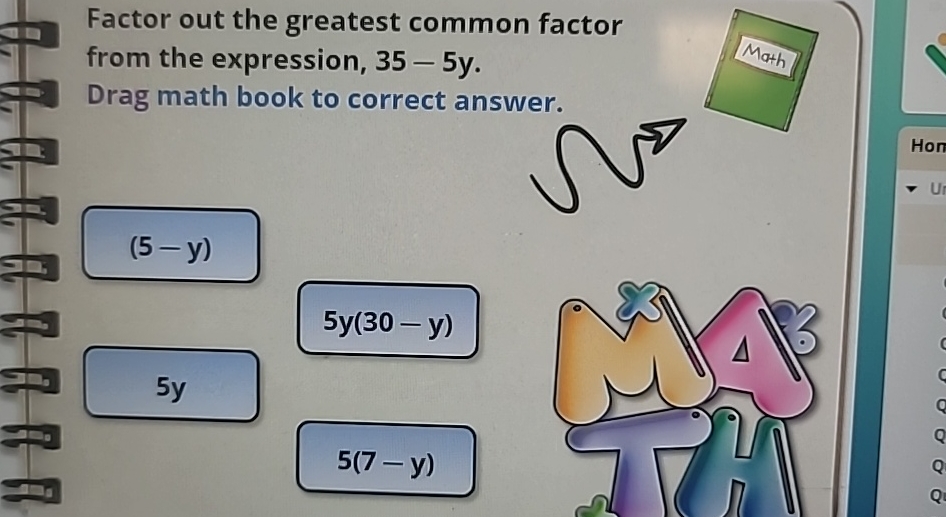 Solved Factor out the greatest common factor from the | Chegg.com