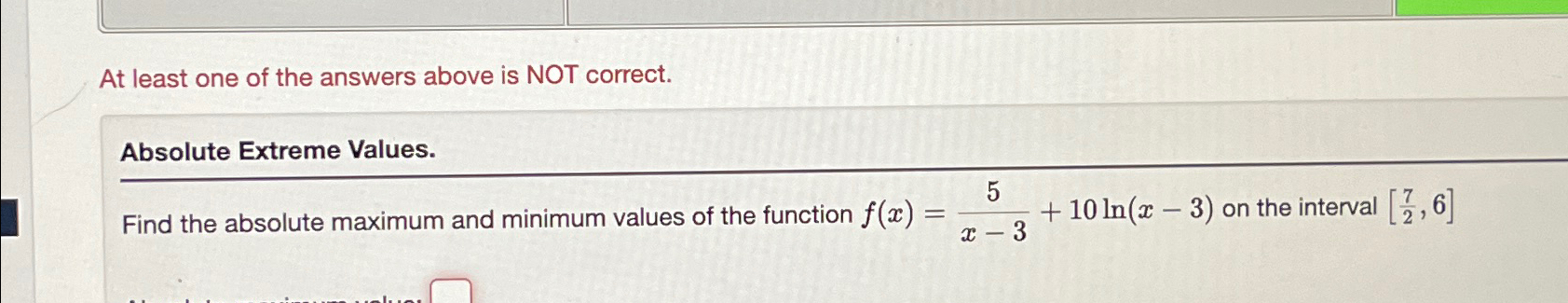 Solved Absolute Extreme Values.Find the absolute maximum | Chegg.com
