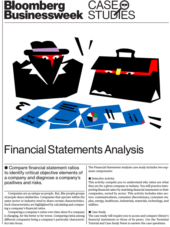 Bloomberg Case Study: Find the ratios that explain | Chegg.com