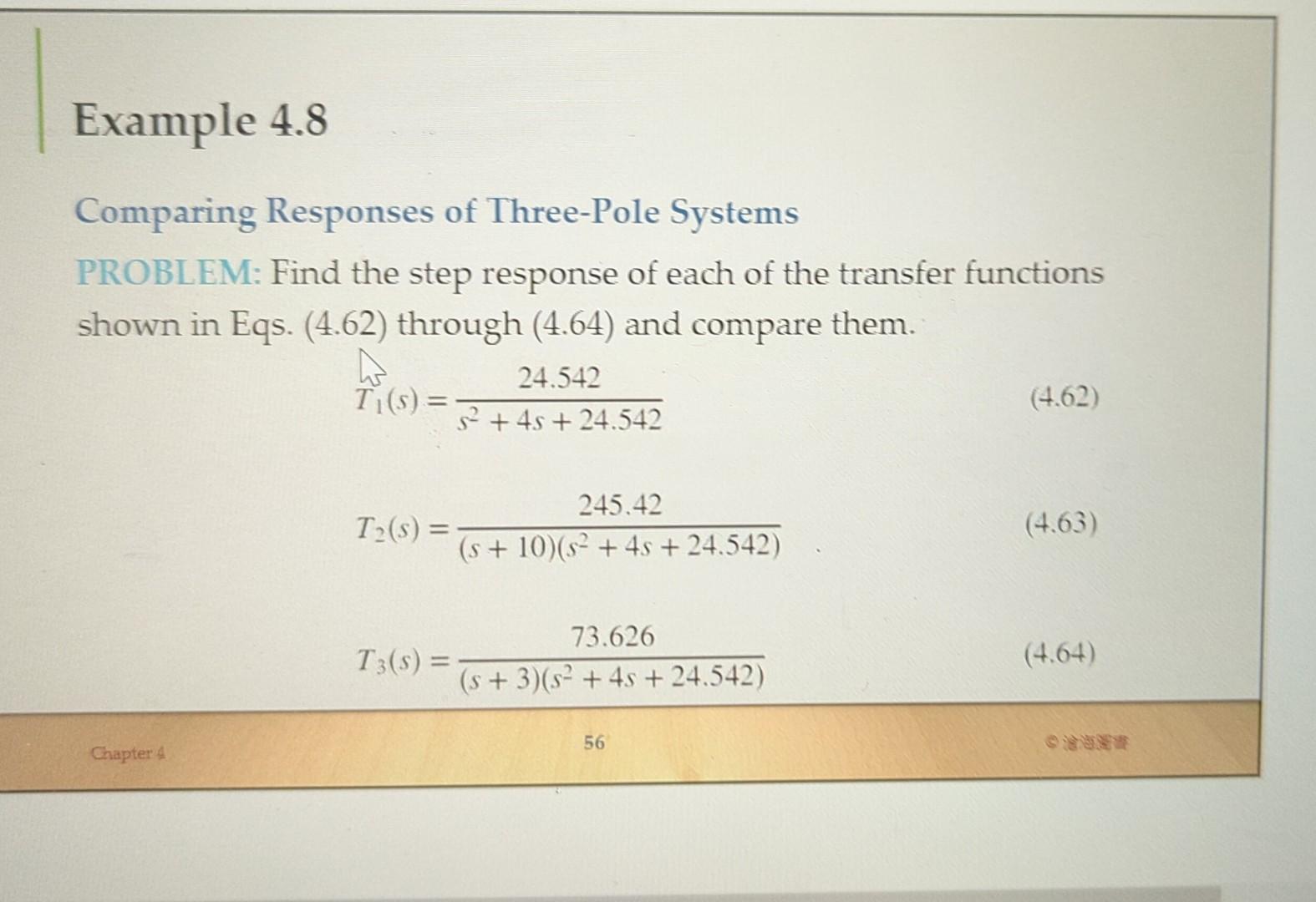 Solved Comparing Responses of Three-Pole Systems PROBLEM: | Chegg.com
