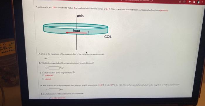 Solved B. What is the mor tude of te magnete dpoio mumene of | Chegg.com