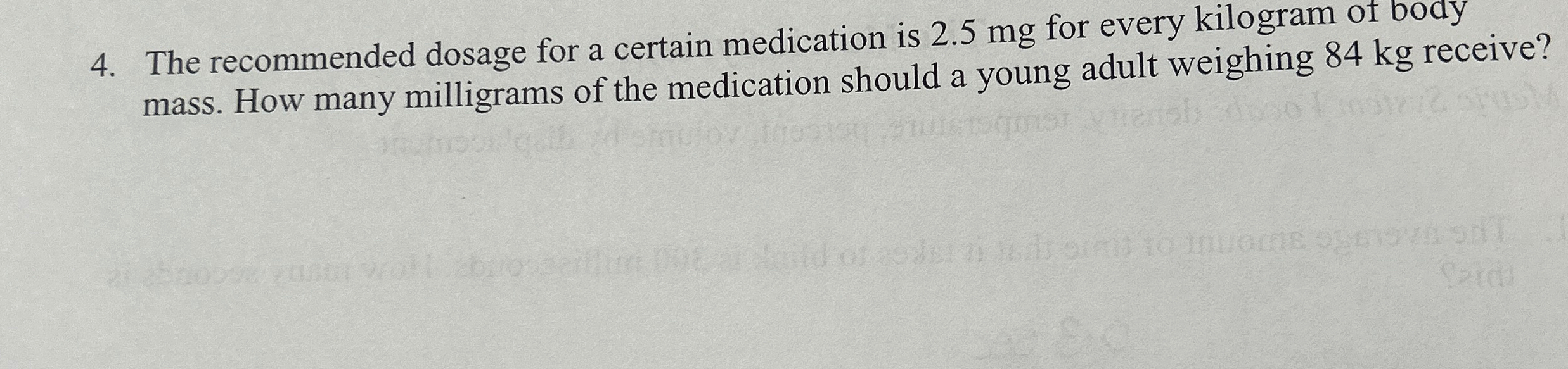 Solved The recommended dosage for a certain medication is | Chegg.com