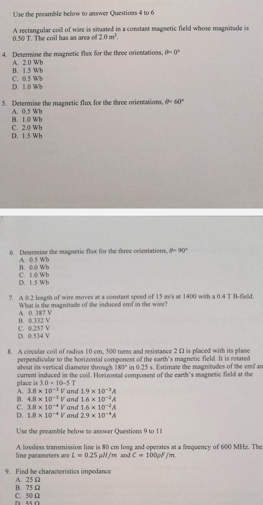 Solved Use the preamble below to answer Questions 4 to 6 A | Chegg.com Solved Use the preamble below to answer Questions 4 to 6 A | Chegg.com