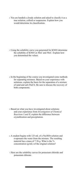 Solved 2 You are handed a cloudy solution and asked to | Chegg.com