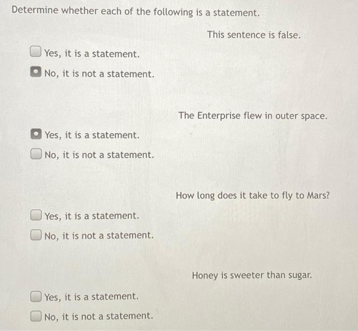 Solved Determine whether each of the following is a | Chegg.com