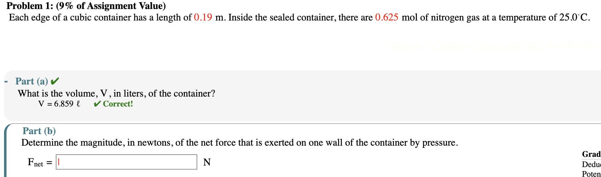Solved Problem 1: (9% ﻿of Assignment Value) ﻿Each edge of a | Chegg.com