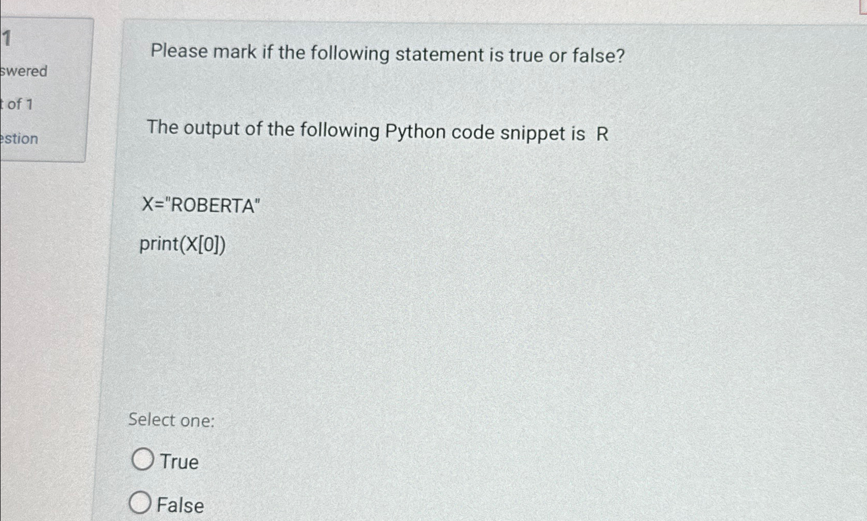 Solved Please mark if the following statement is true or | Chegg.com