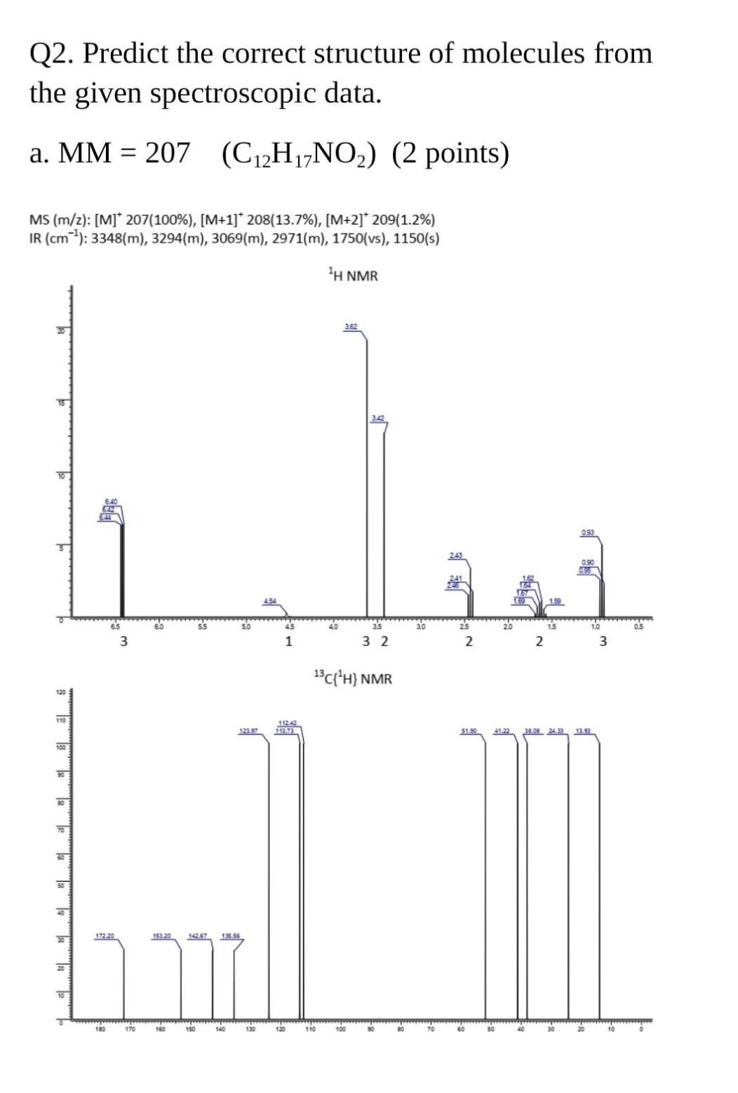 Solved Q2. Predict the correct structure of molecules from | Chegg.com