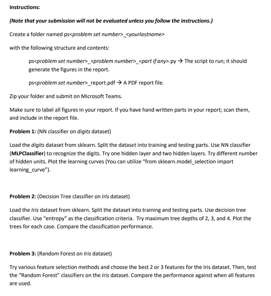 Instructions: (Note that your submission will not be | Chegg.com