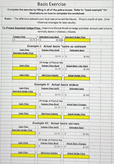 Solved Basis Exercise Complete the exercise by filling in | Chegg.com
