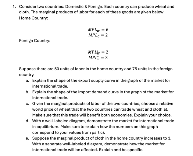 Solved Consider two countries: Domestic & Foreign. Each | Chegg.com