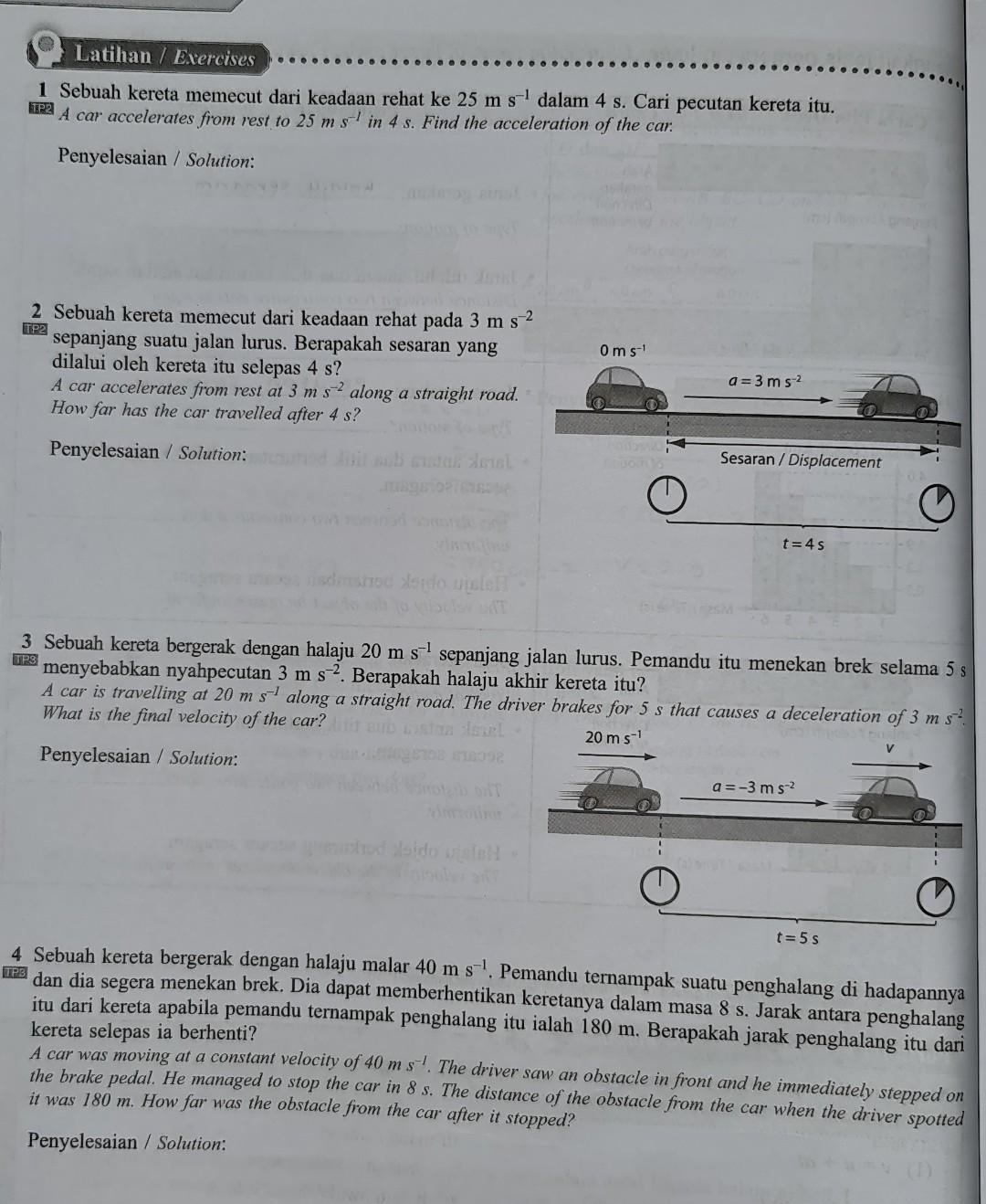 Solved SP 2.1.3 Menyelesaikan masalah gerakan linear dengan | Chegg.com