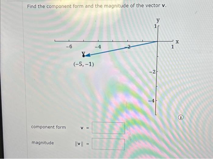 Solved Find the component form and the magnitude of the | Chegg.com