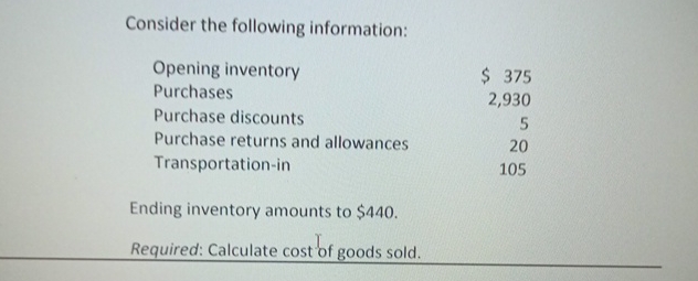 Solved Consider the following information:\table[[Opening | Chegg.com