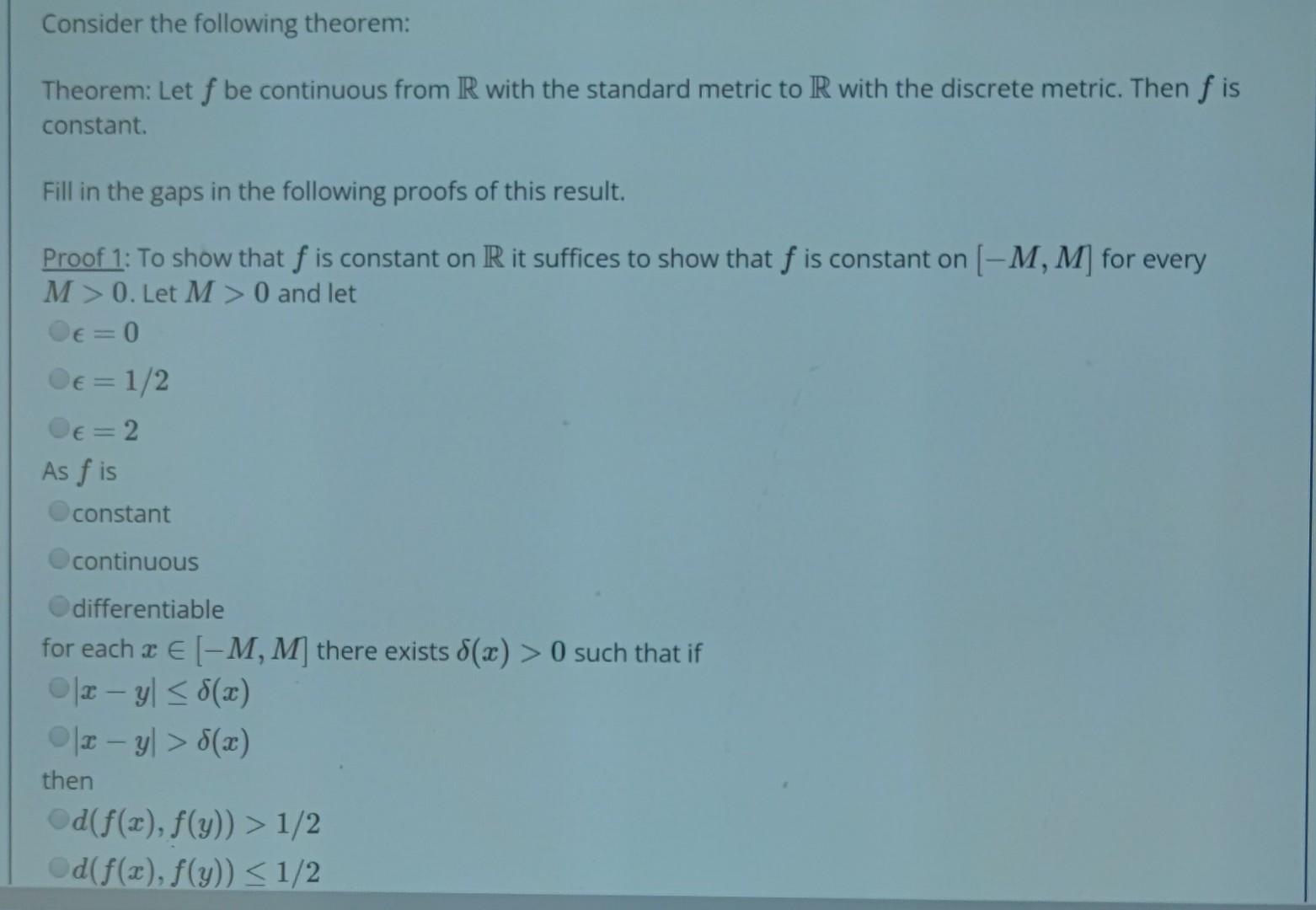 Solved Consider the following theorem: Theorem: Let f be | Chegg.com