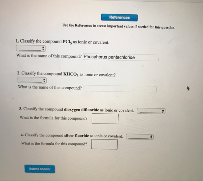 Solved References Use the References to access important | Chegg.com
