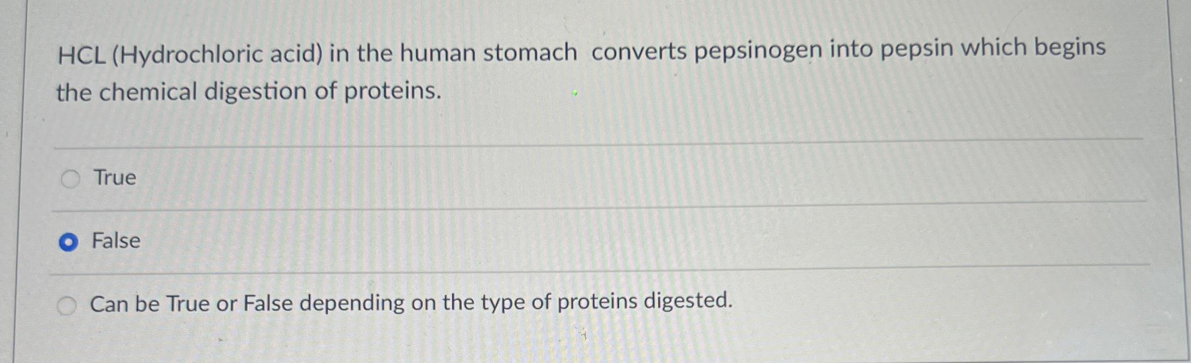 Solved HCL (Hydrochloric acid) ﻿in the human stomach | Chegg.com