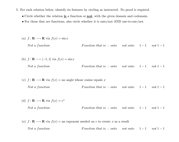 Solved Circle whether the relation is a function or not, | Chegg.com