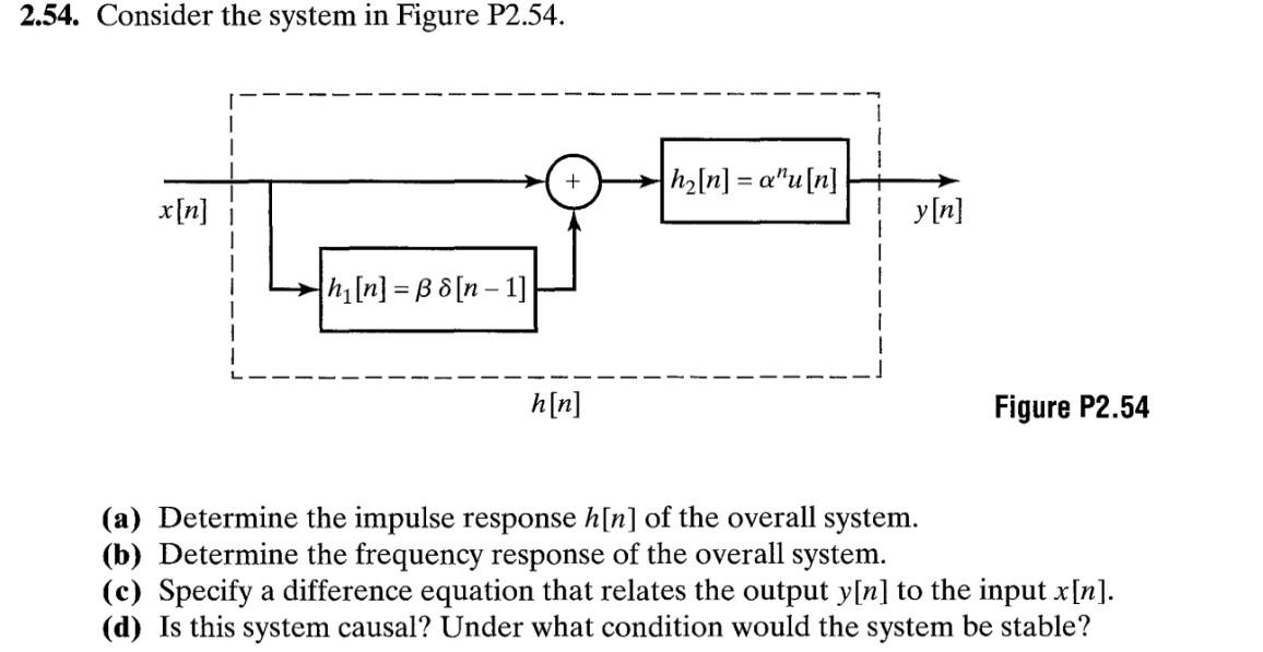 Solved 2.54. Consider the system in Figure P2.54. Figure | Chegg.com