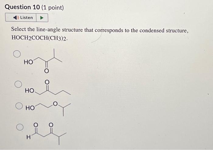 Solved Select the line-angle structure that corresponds to | Chegg.com