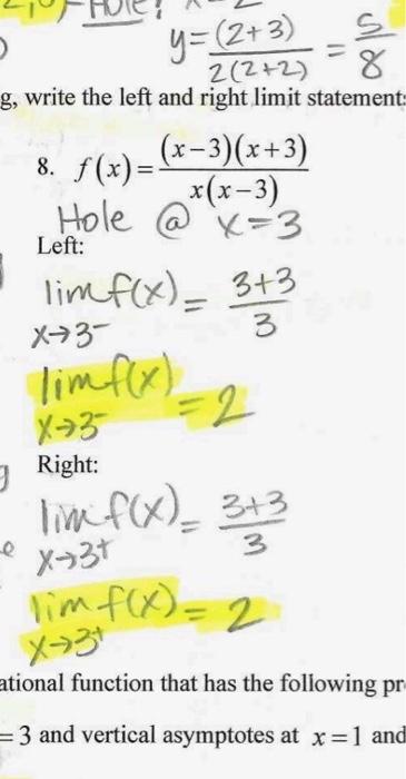 Solved y=2(2+2)(2+3)=85 g, write the left and right limit | Chegg.com