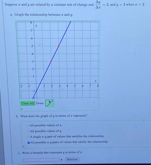 Solved Suppose x and y are related by a constant rate of | Chegg.com