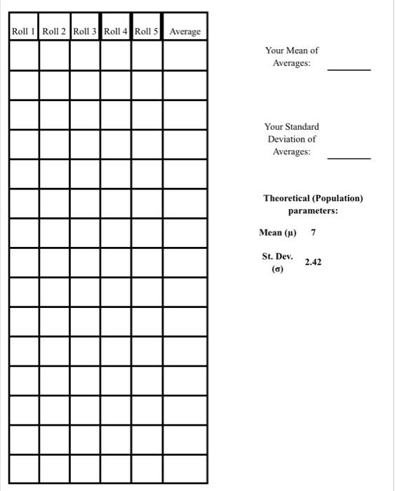 Solved Roll the two dice and record the sum of the two dice | Chegg.com