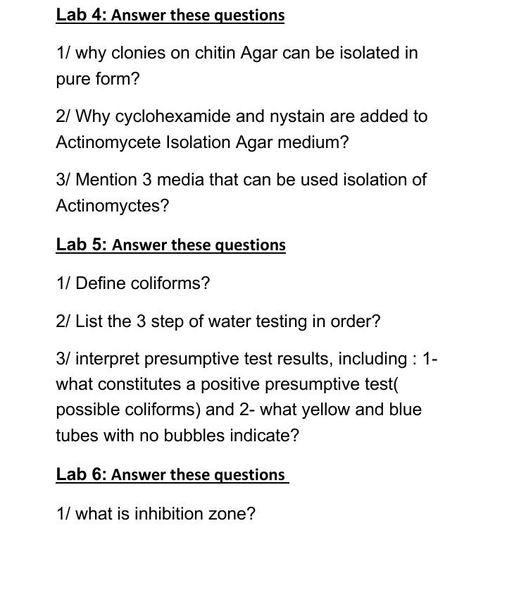 Solved Lab 4: Answer these questions 1/ why clonies on | Chegg.com