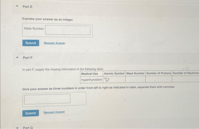 Solved Express your answer as an integer. Mass Number: Part | Chegg.com