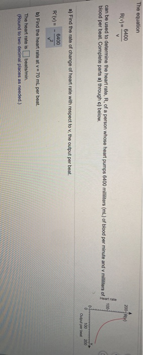 Solved The equation 6400 200 RIY) V can be used to determine | Chegg.com