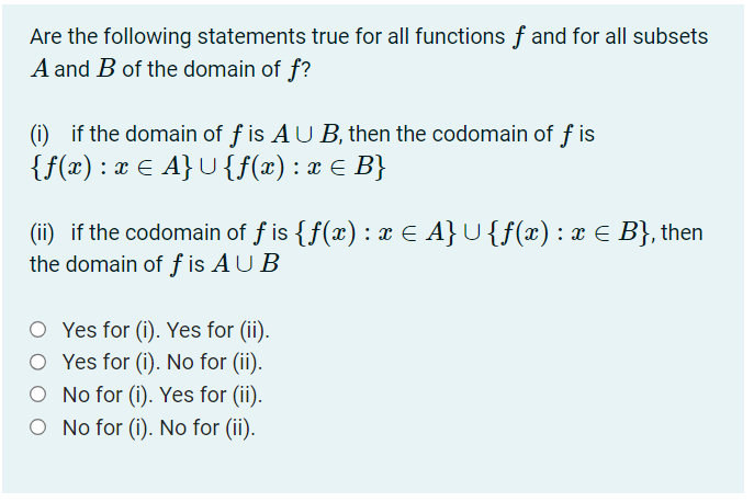 Solved Are the following statements true for all functions f | Chegg.com