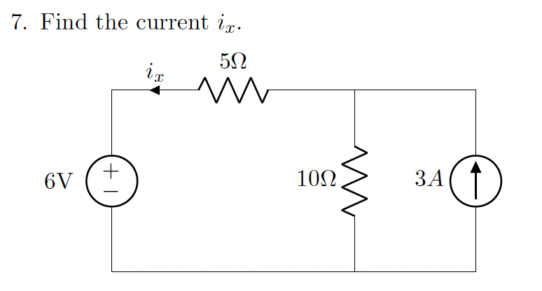 Find the current ix by ﻿susing KCL ﻿and KVL ﻿show | Chegg.com