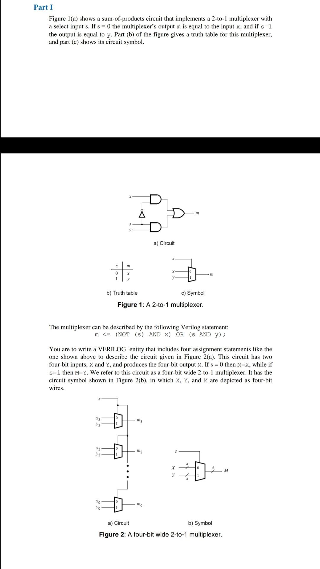 Solved Part I Figure 1(a) shows a sum-of-products circuit | Chegg.com
