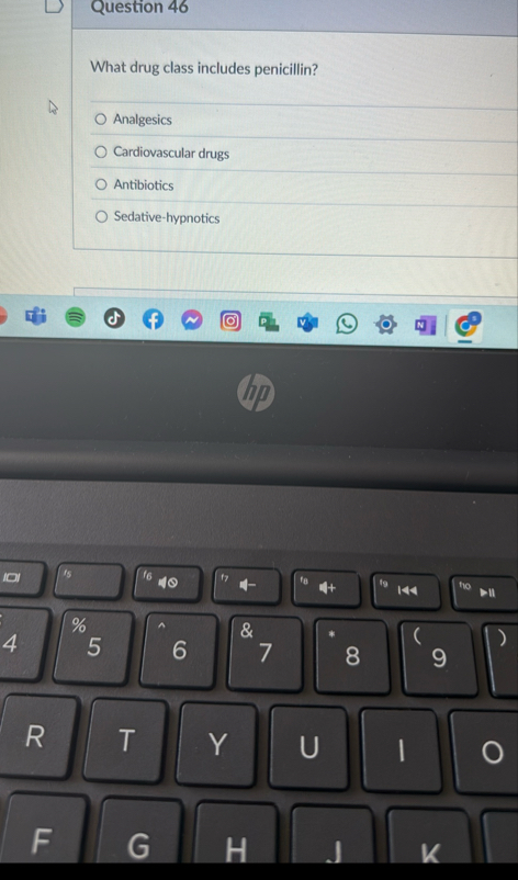 Solved Question 46What drug class includes | Chegg.com